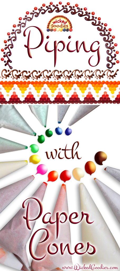 Piping with Parchment Paper Cones - Wicked Goodies
